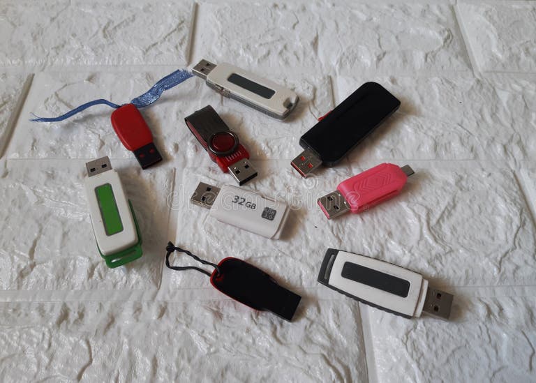 View of Various Types and Sizes of Usb Flash Drives Stock Image - Image ...