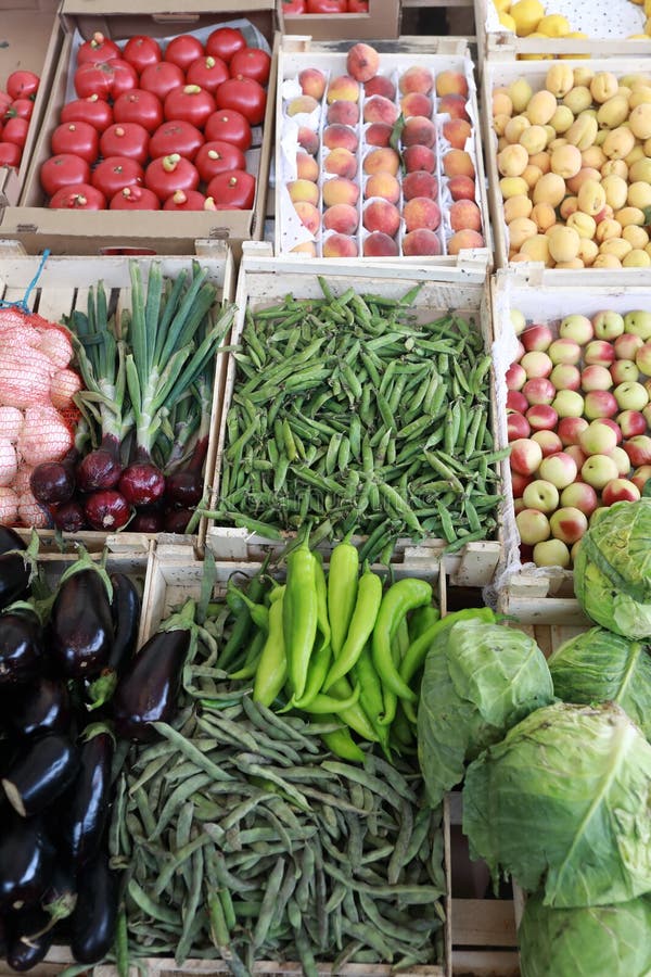 View of Various Vegetables in Boxes Stock Photo - Image of eggplant ...