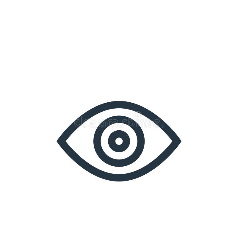 View Vector Icon Isolated on White Background. Outline, Thin Line View ...