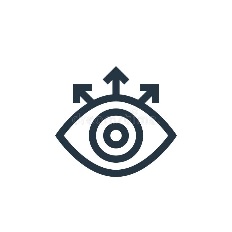 View Vector Icon Isolated on White Background. Outline, Thin Line View ...