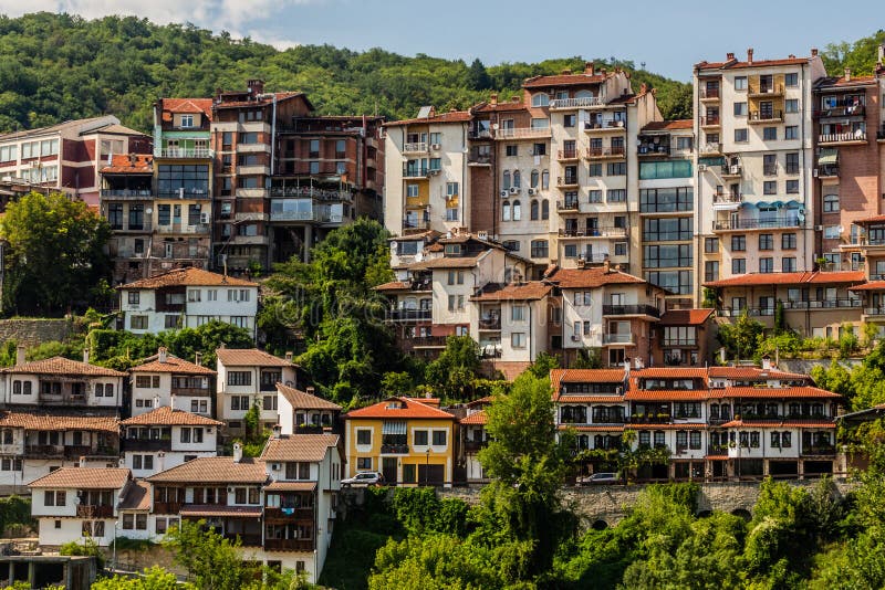 View of Veliko Tarnovo Town, Bulgar Stock Image - Image of city, hill ...