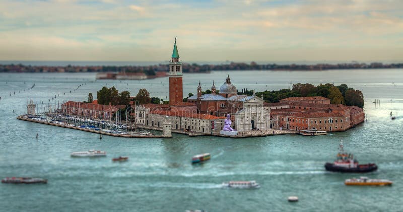 View of Venice with a Bird S-eye View Stock Photo - Image of embankment ...