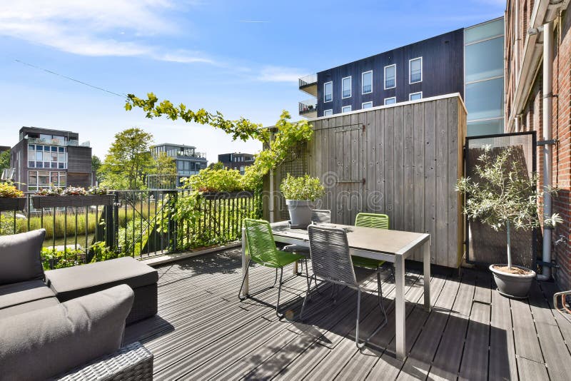 View of veranda stock image. Image of decor, contemporary - 231046661