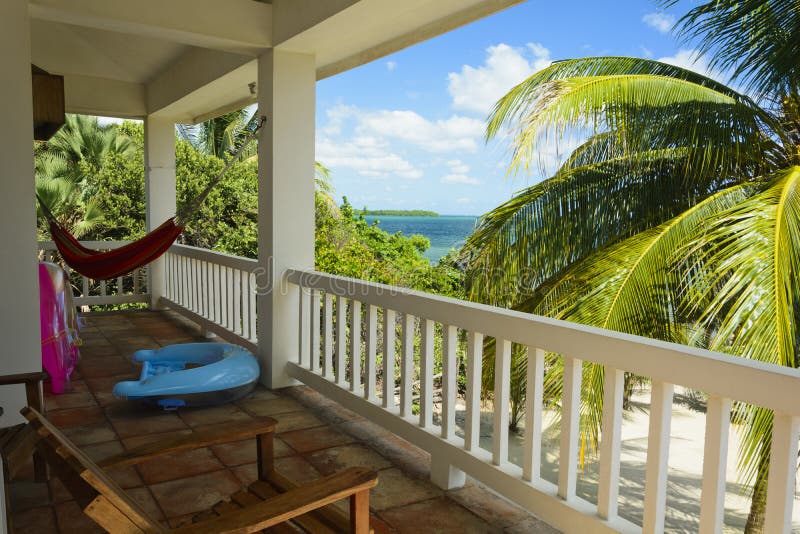 Tropical House Verandah stock image. Image of polished - 2236175