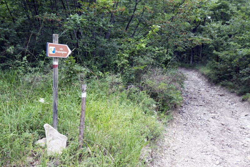 View of Via Francigena in Italy Editorial Stock Photo - Image of ...