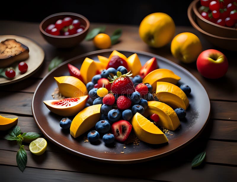 A View of a Vibrant Dining Table with Full of Different and Fresh ...