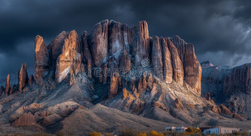 View of Vibrant Sunset at Big Bend National Park in Texas Stock Photo ...