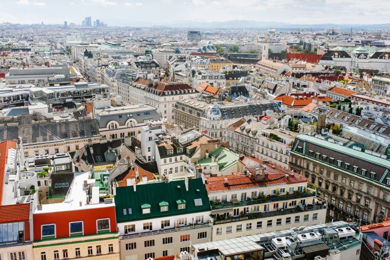 View on Vienna city center editorial stock photo. Image of architecture ...