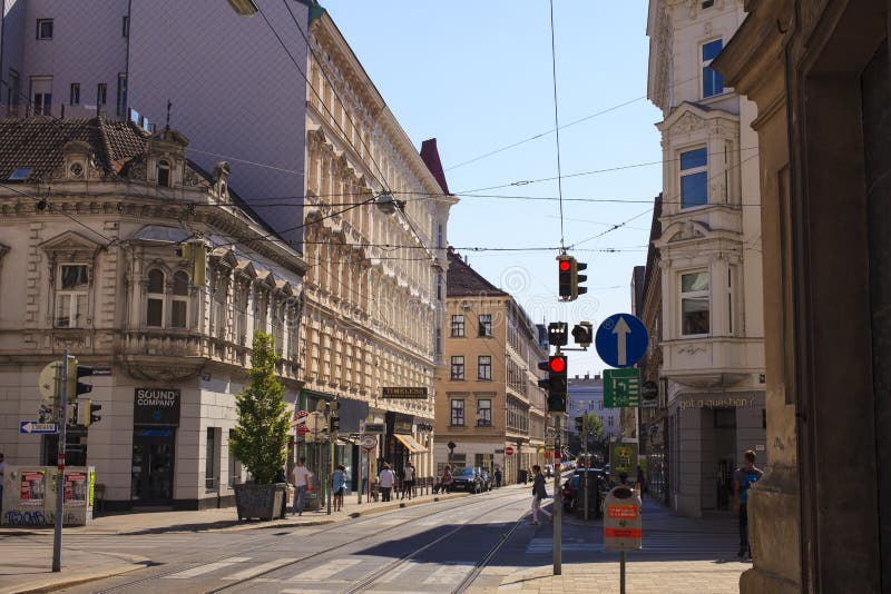 View of Vienna street editorial photo. Image of capital - 120299331