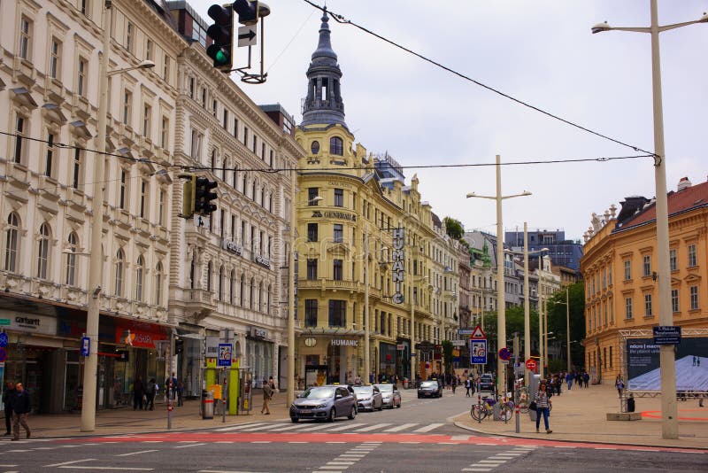 View of Vienna street editorial photography. Image of facade - 120310592