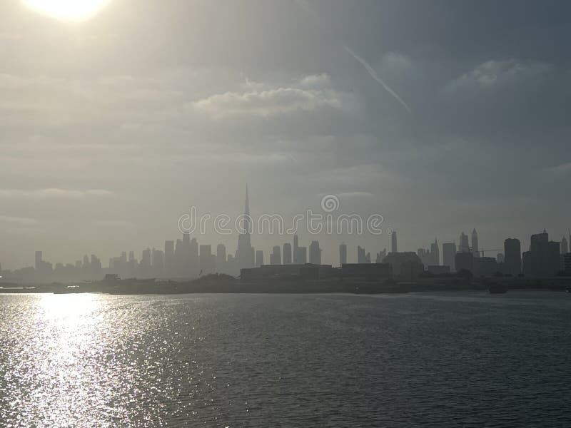 View from the Viewing Point at Dubai Creek Harbour in the UAE Stock ...