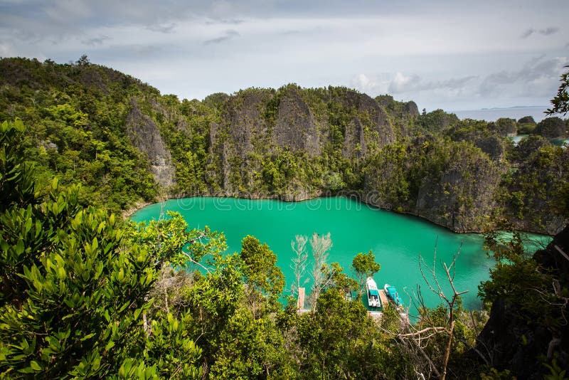 View from Viewpoint of Piaynemo Island, Raja Ampat, Indonesia Stock ...