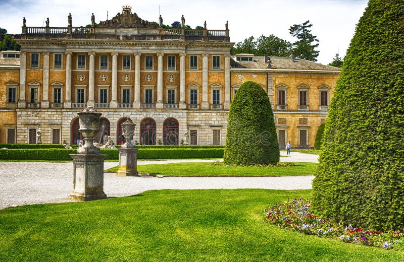 View of Villa Olmo and Gardens on Como Lake, Italy Editorial Image ...