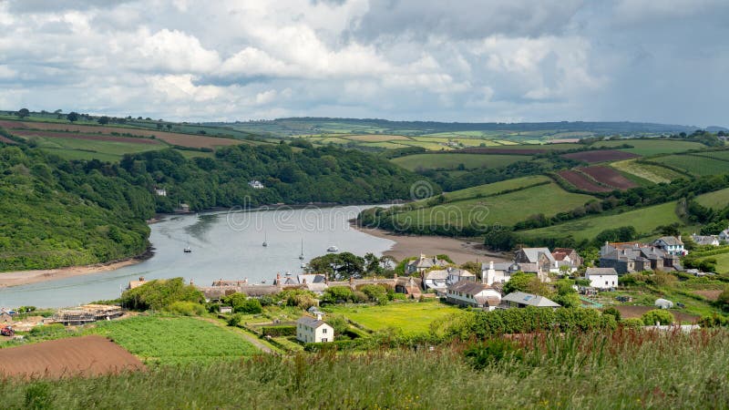 View of the Village of Bantham in Devon on May 24, 2022 Editorial ...