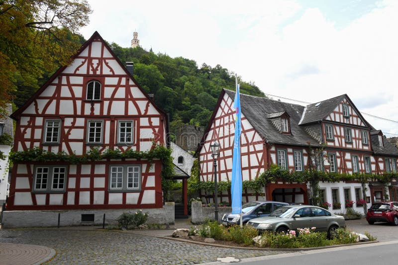View at the Village of Braubach on Germany Editorial Photography ...