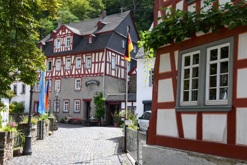View at the Village of Braubach on Germany Editorial Stock Photo ...