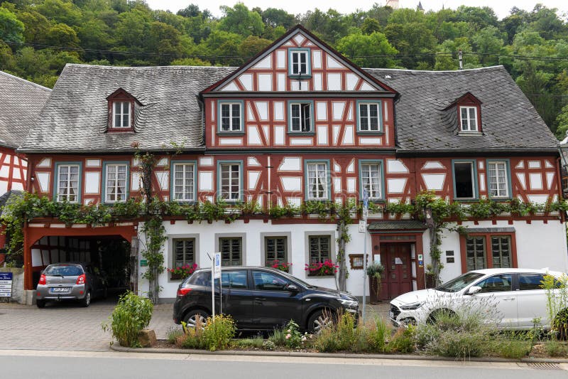 View at the Village of Braubach on Germany Editorial Photography ...