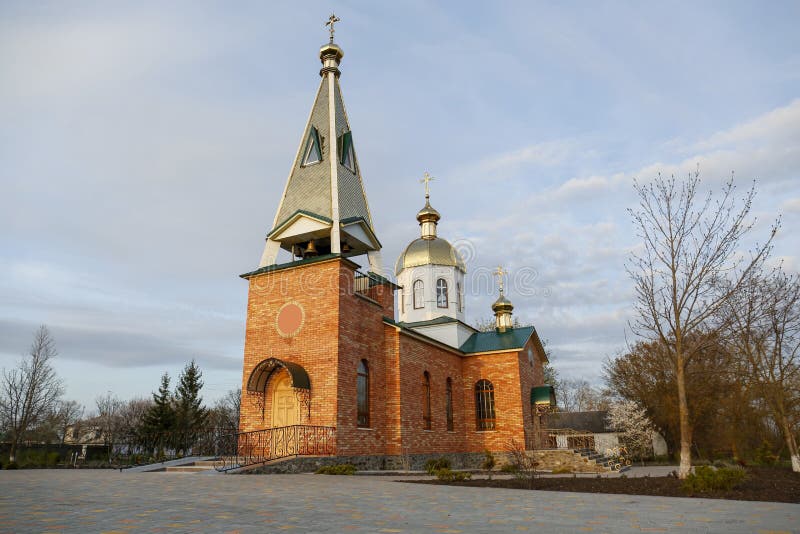 Beautiful View of Village Church on Spring Day Stock Photo - Image of ...