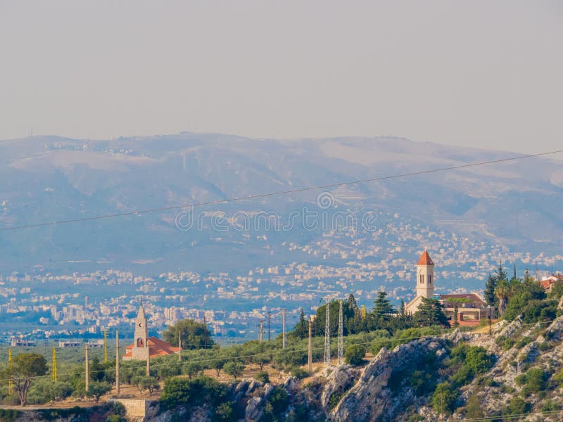 Hamatoura Monastery in the Mountain, Kousba, Lebanon Stock Photo ...