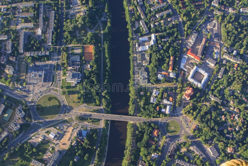 View of Vilnius from Birds Eye Stock Photo - Image of ancient, bird ...