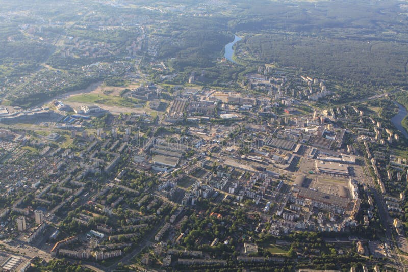View of Vilnius from Birds Eye Stock Image - Image of brick, catholic ...