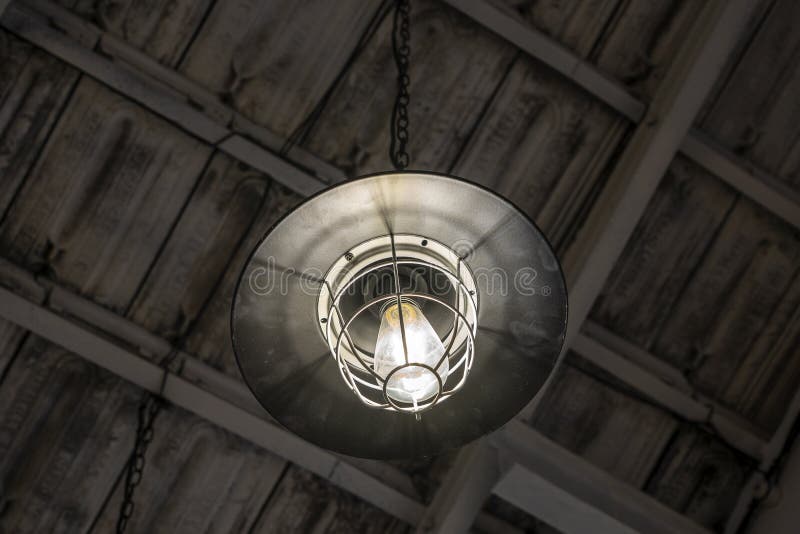 View of Vintage Ceiling Light. Modern Hanging Ceiling Lamps Stock Image ...