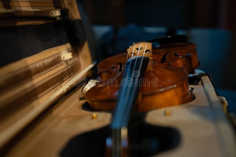 A Violin without Strings Hangs on the Hook Stock Image - Image of ...