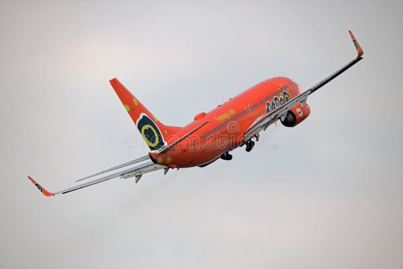Mango B-737 Display at Airshow Editorial Stock Image - Image of flying ...