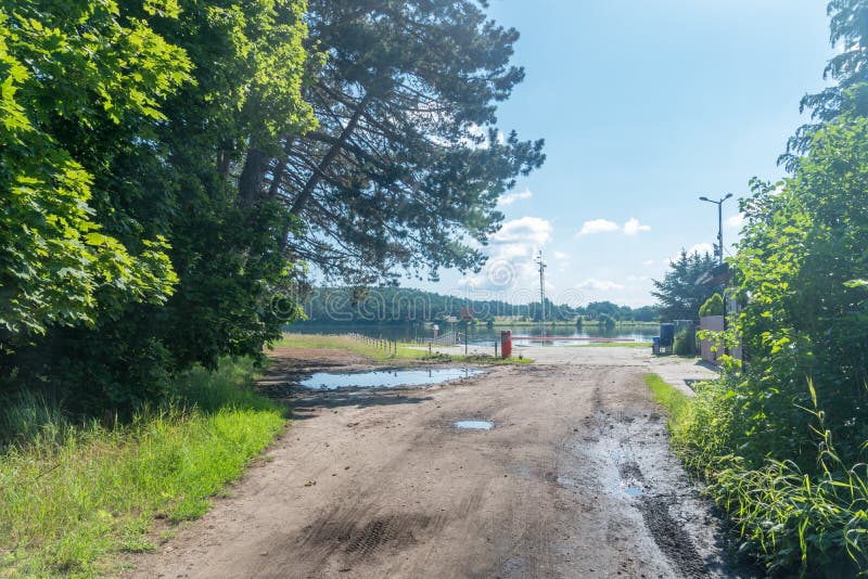 View on Vistula River at Summer Time on Sobieszewska Island Stock Photo ...