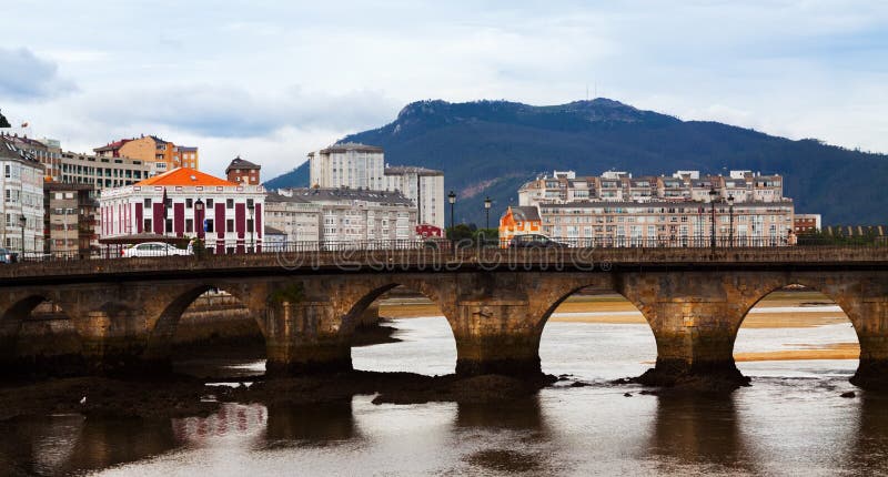 View of Viveiro with Bridge Stock Image - Image of road, spain: 58645963