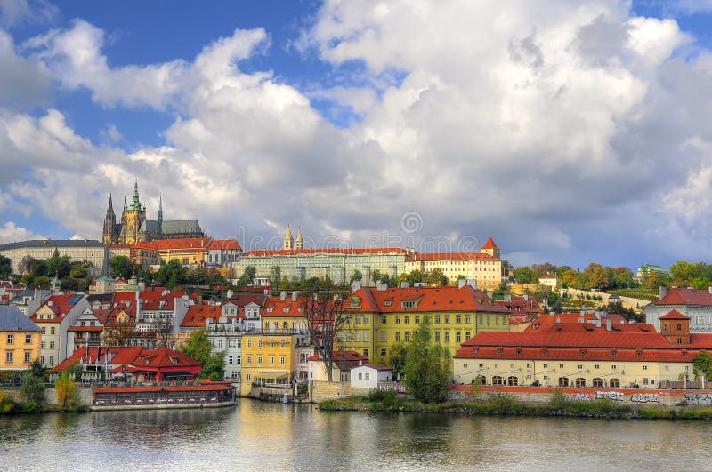 View of Vltava river stock image. Image of blue, high - 25195961