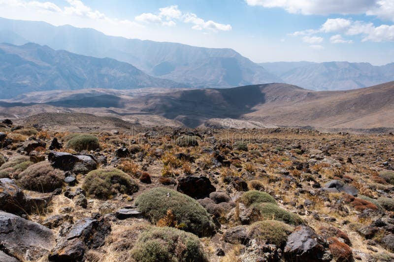 View from Volcano Damavand in Elbrus Mountain Range, Iran. Stock Photo ...