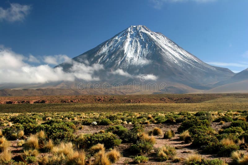 View of Volcano Licancabur stock image. Image of highland - 4938103