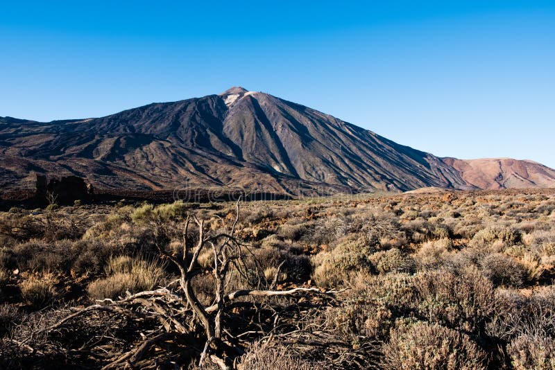 Volcano Mount Teide, in Teide National Park, in Tenerife, the Highest ...