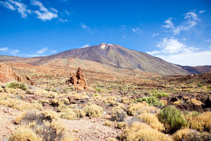 View of Volcano Mount Teide, Tenerife Stock Image - Image of mountain ...