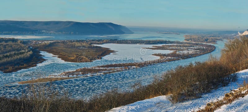 View of the Volga River. stock image. Image of environment - 48580903