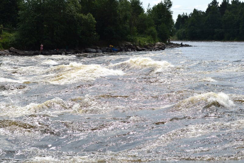 View of Vuoksi river stock image. Image of nature, embankment - 22837735