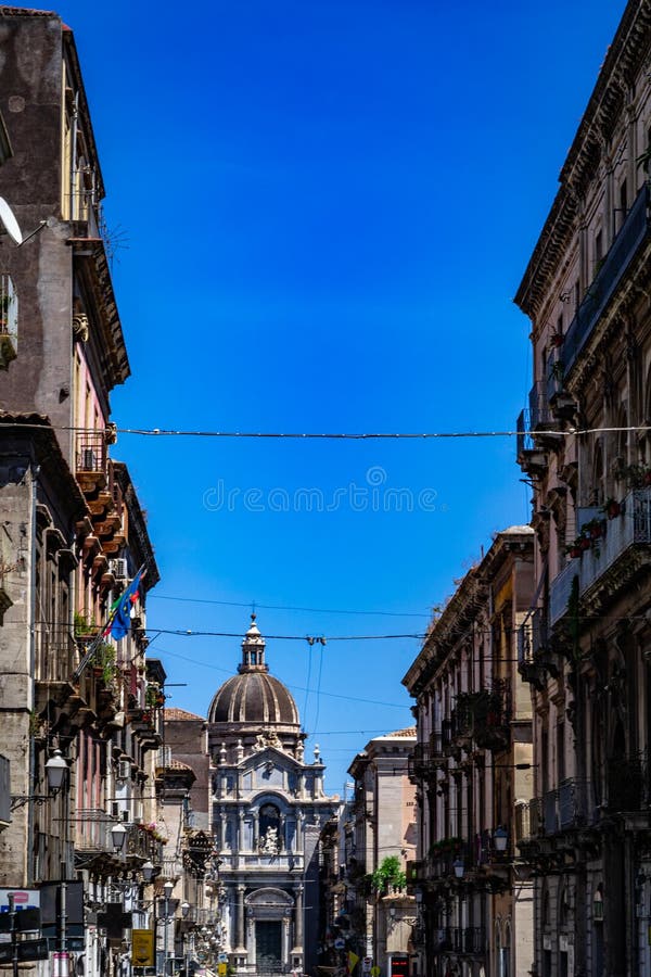 A View from the Streets of Catania Editorial Photography - Image of ...