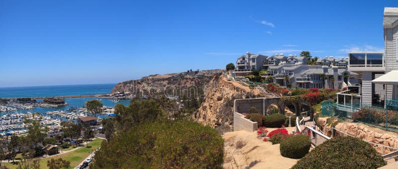 View of the Walkway Above the Dana Point Harbor Stock Image - Image of ...