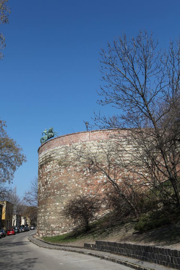 View on a Wall of Buda Castle in Budapest Editorial Stock Image - Image ...