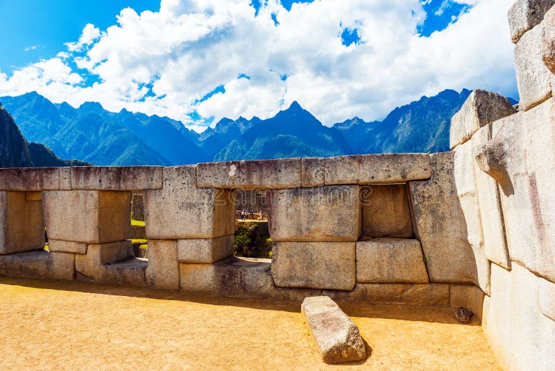 View of the Walls of the Ancient City of Machu Picchu, Peru Stock Image ...