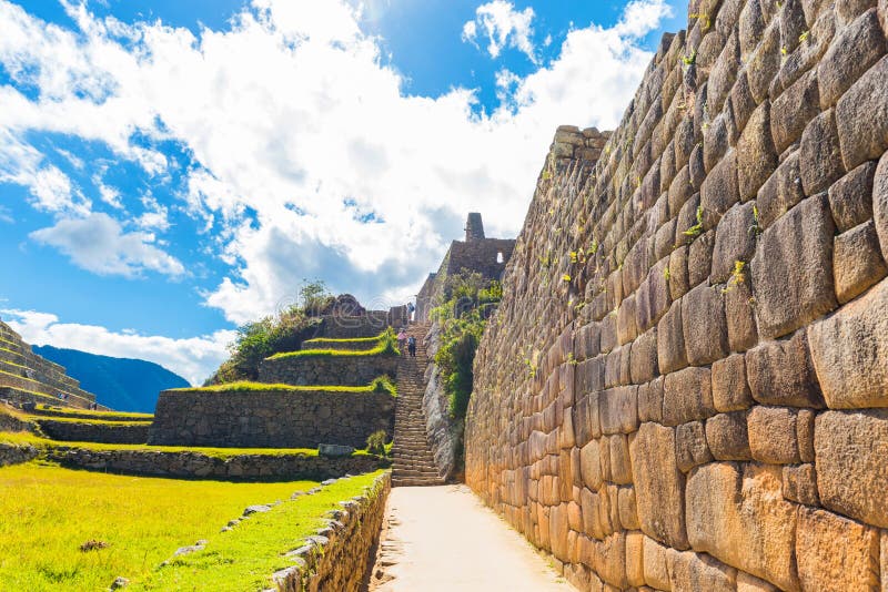 View of the Walls of the Ancient City of Machu Picchu, Peru Stock Photo ...