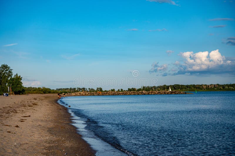 View of Ward S Island Beach in the Toronto Islands Stock Photo - Image ...