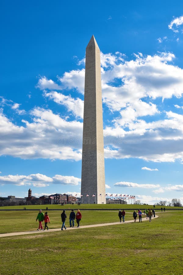 View of Washington Monument in Blue Sky, Washington DC, USA. Editorial ...