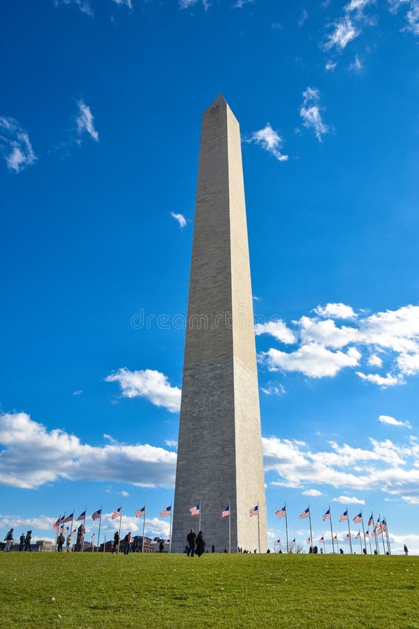 View of Washington Monument in Blue Sky, Washington DC, USA. Editorial ...