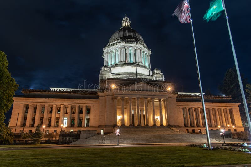 A View a the Washington State Capitol Building Stock Image - Image of ...