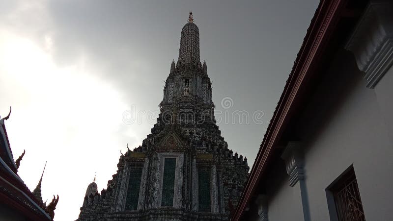 View of Wat Arun Temple Thailand Stock Image - Image of view, temple ...