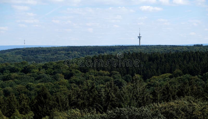View from Watchtower at Three Border Point in Vaals the Netherlands ...