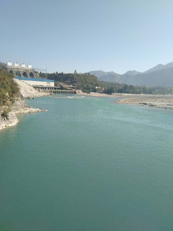 View of Water Dam in Asia, Beautiful Nature Background Stock Photo ...