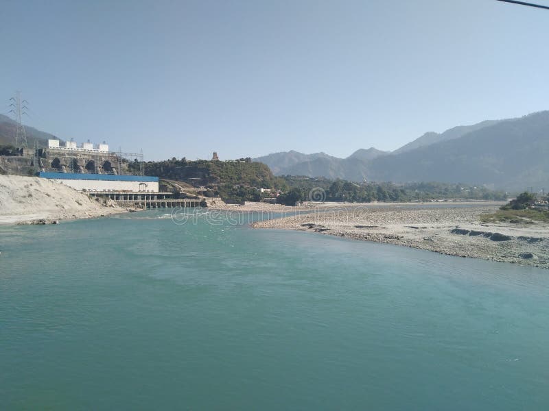 View of Water Dam in Asia, Beautiful Nature Background Stock Photo ...
